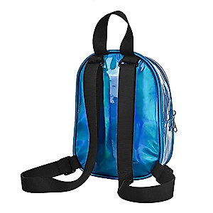 USPECLARE Women Casual Mini Backpack,PU Leather Travel Shopping Bags Daypacks for Work, Security Travel, Concert & Sport Event (Royal blue)