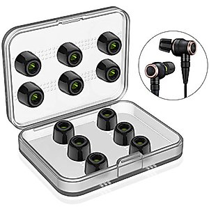 12 Pieces Replacement Ear Tips for Sennheiser CX 600 BT Link Dream Premium Memory Foam Earbuds Tips Updated Dustproof Durable Noise Reducing Eartips for Most 3.7-4.5 mm in-Ear Earphones