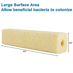 RealPlus 6.2" Long Large Aquarium Filter Media, 30pcs Ceramic Bio Media Blocks for Sump Tank Pond Fish Tank