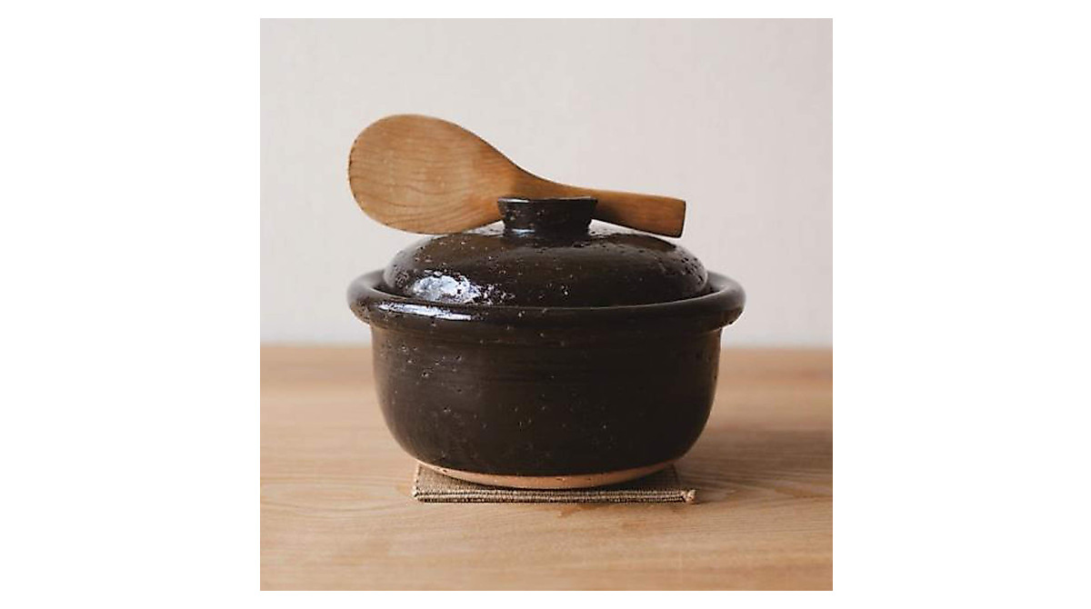 Japanese Donabe Kago Rice Cooking Pot - 2 Go, 1200cc