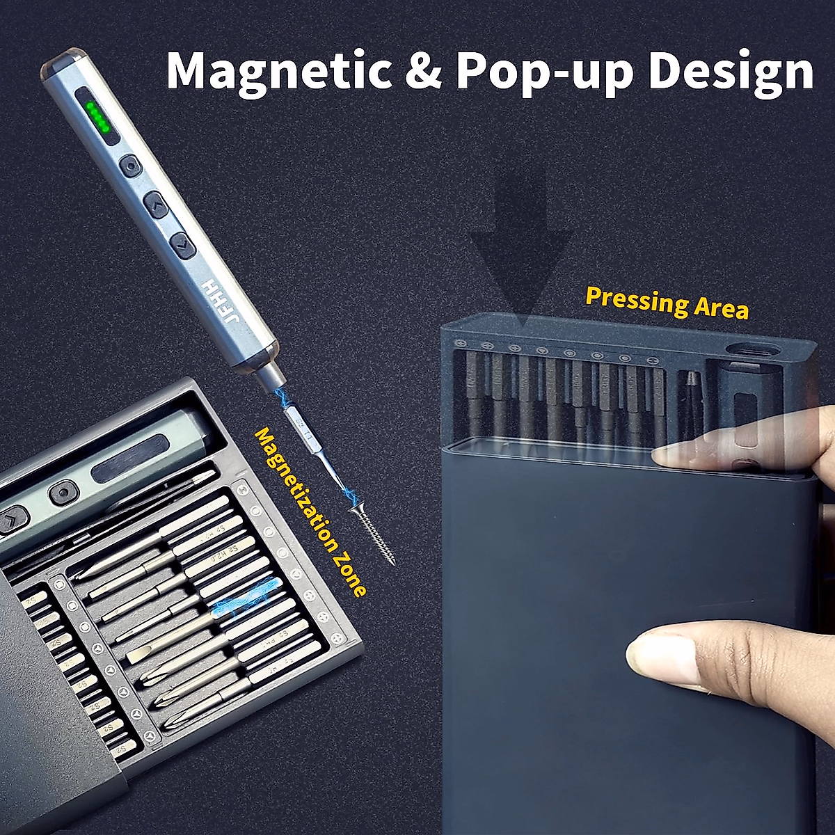 JFHH Electric Screwdriver Power Screwdriver 68 in 1 Electric Screwdriver Mini Electric Screwdriver Precision Screwdriver Cordless Repair Tool,Repair Tool Set for Phone Camera Laptop Wat