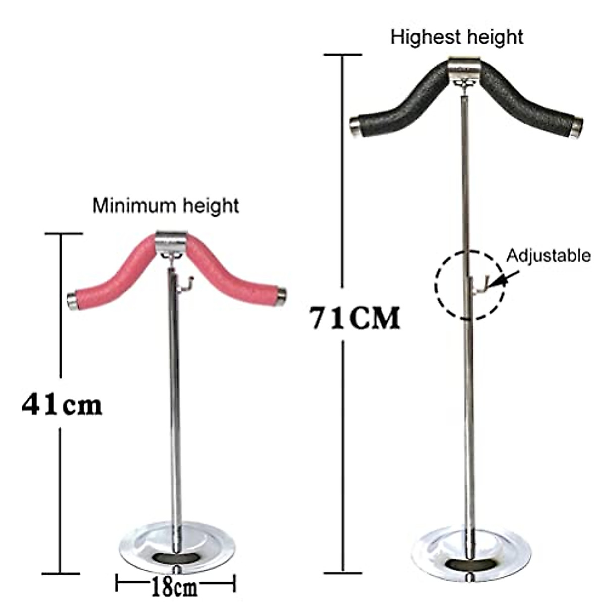 Alipis T Shirt Display Stand Adjustable Shoulder Shirt Rack Flexible Mannequin Portable Clothes Hanger Clothing Hanging Rack for Garment Coat Retail Vendor RANDOM COLOR
