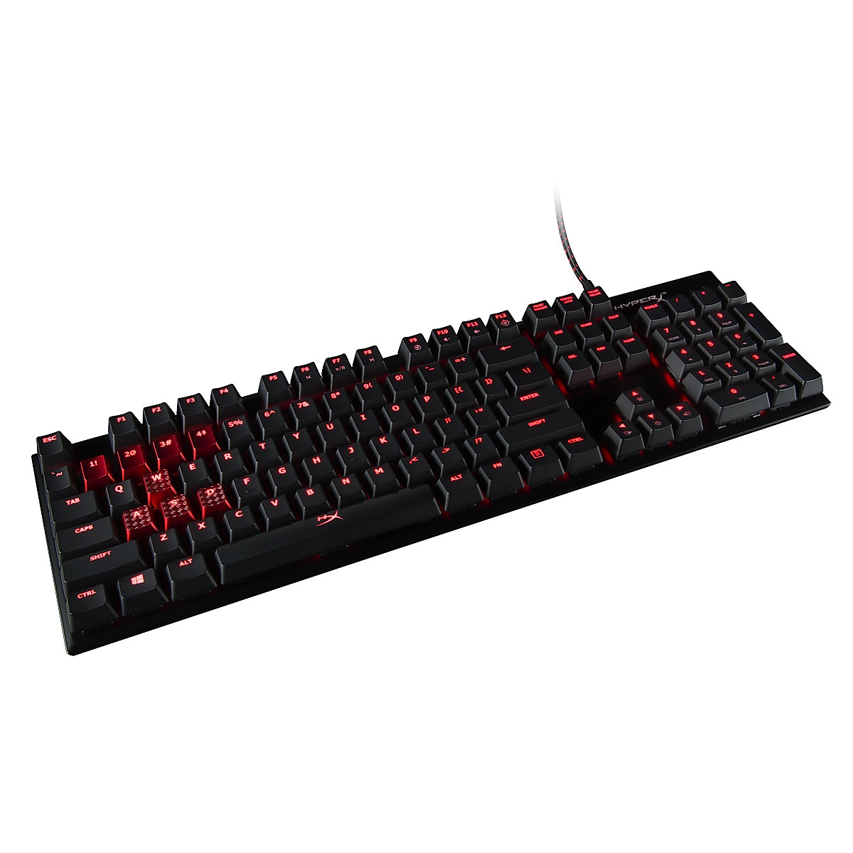 HyperX Alloy FPS - Mechanical Gaming Keyboard & Accessories - Compact Form Factor - Linear & Quiet - Cherry MX Red - Red LED Backlit (HX-KB1RD1-NA/A1) (Renewed)