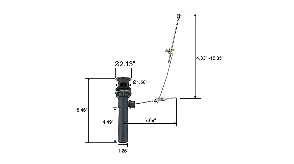 ARCORA Brushed Nickel Sink Drain with Lift Rod