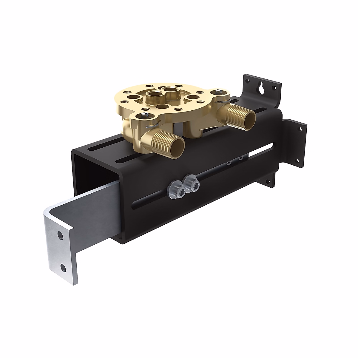 Moen Floor Mount Bracket for Freestanding Tub Filler, Single Riser Floor Joist Mounting Kit, TS50100