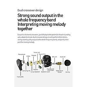 keephifi KBEAR in Ear Earphones KBEAR KS2 Wired Headphones 10mm 1BA+1DD in Ear Monitors with Detachable Cable HiFi Bass Earbuds Noise-Isolating Headset for Audiophile Musician (with mic, Dark Green)