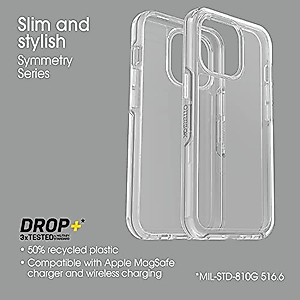 OtterBox Symmetry Series Clear Case for Apple iPhone 13 Pro - Polycarbonate, Wireless Charging Compatible, Non-Retail Packaging (Stardust 2.0)
