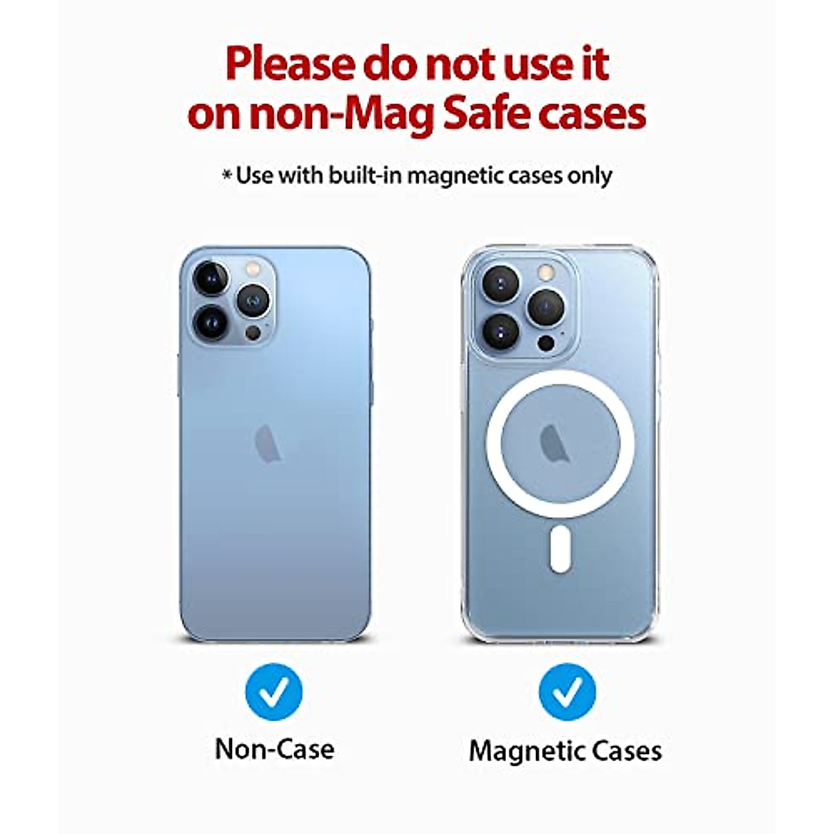 Ringke Magnetic Slot Card Holder Compatible with iPhone 14, 13, 12, Pro Max Mini and Compatible with MagSafe Case, Premium Hard Magnetic Stick on ID Credit Card Sleeve Phone Wallet - Clear Mist