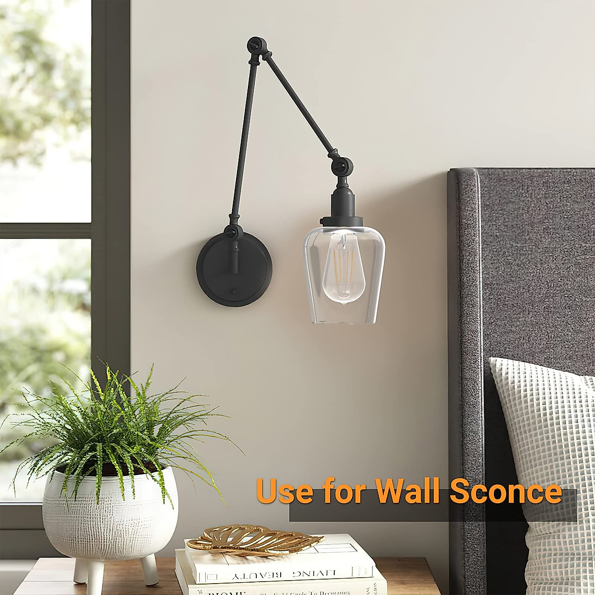 2 Pack Clear Glass Shade, Wine Cup Shaped Glass Lamp Shades, 5.51inch High, 4.72inch Diameter, 1.96inch Fitter, High Transmittance Lampshade Replacement for Pendant Lights Chandelier Vanity Lights