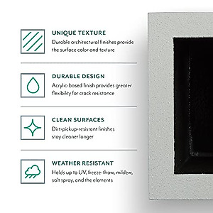 PolyStone Monterray Modern Outdoor/Indoor Square Planter, Lightweight, Heavy Duty, Weather Resistant, Polymer Finish, Commercial Grade and Residential, 23" L x 23" W x 19" H (Greige)