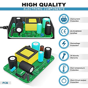PwrON 9V AC/DC Adapter for Octane Fitness Q35 Q35e Q35c Q35ce Q37 xR3c xR4 xR4c xR4ci xR6 xR6e xR6ce Elliptical Treadmill Cardio Machine Power Supply Cord