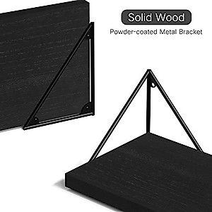 SRIWATANA U Shelves Wall Mounted Set of 3 and Large Floating Shelves Set of 3 （Contains 2 Items）