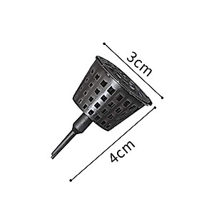 Happyyami 100Pcs Fertilizer Baskets Plastic Portable- Fertilizer Orchid Basket Fertilizer Mesh Basket with Lid Bonsai Fertilizer Box