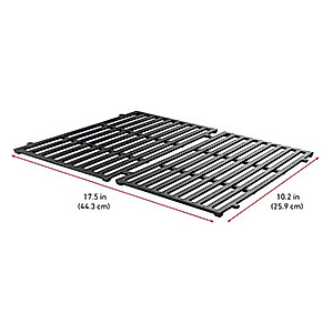 Weber Porcelain-Enameled Cooking Grates for Spirit 200 Series Gas Grills (2 Grates/pack) (17.5 x 10.2 x 0.5) , Black