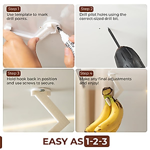 Holds The Last Banana! Under Cabinet/Shelf Banana Hook/Hanger