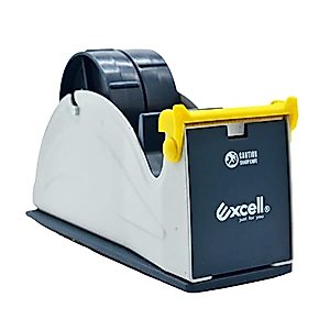 WOD TTD2SD Tabletop Twin-Roll Steel Desktop Tape Dispenser, Blue & Gray - Fits Tape up to 2 inch Wide, Holds 3 inch core, Weighted Rubber Base for Stability