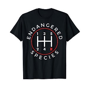 Endangered Species Manual Gearbox Stick Shift 5-Speed T-Shirt