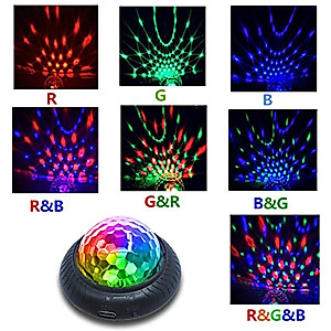 KisMee Disco Party Light Night Light 2 in 1 Flashes with Music Sound Activated Multicolor Disco Ball Rechargeable Battery Operated RBG Mini Disco Ball Entertaining Atmosphere for Car Room(4 Pack)…