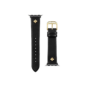 Ted Baker Black Leather Strap Bumblebee Pin for Apple Watch® (Model: BKS38F201B0)