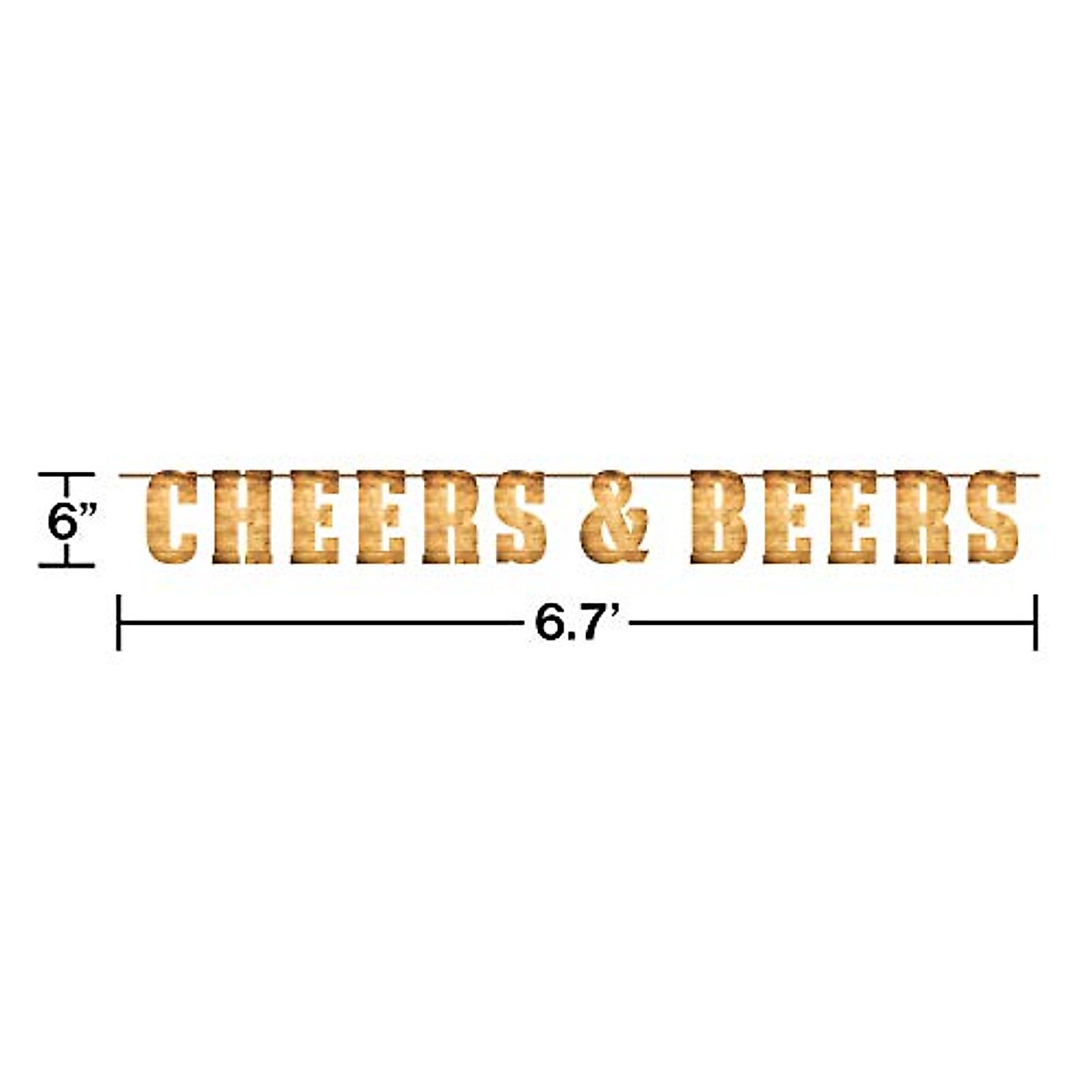 Creative Converting Cheers & Beers Letter Banner, Multicolor