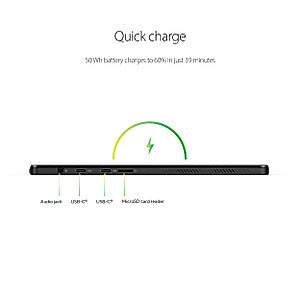 ASUS VivoBook 13 Slate OLED 2-in-1 Laptop, 13.3" FHD OLED Touch Display, Intel Pentium N6000 Quad-Core CPU, 4GB RAM, 128GB eMMC, Windows 11 Home in S Mode, Black, T3300KA-DH21T (Renewed)