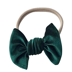 Song Qing Baby Girl Bows Nylon Headbands Elastics Hairbands for Baby Girls Newborn Infant Toddlers Kids