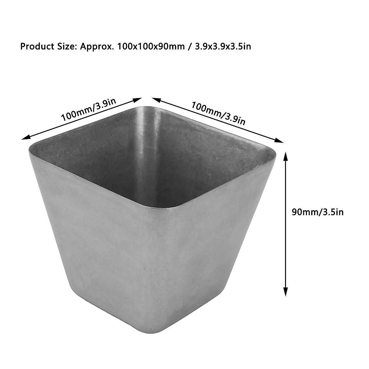 Gaeirt Food Dish, Household Small Seasoning Plate, Snack Container, Stainless Steel Square Sauce Bowl, for HouseholdKitchenDiningCondimentSauce