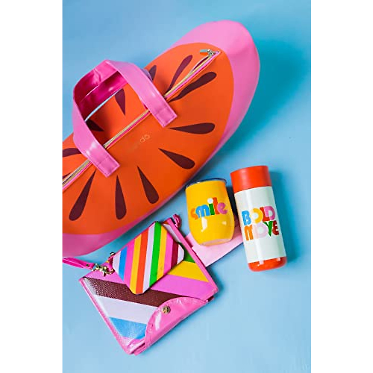 ban.do Super Chill Cooler Bag, Insulated Bag with Shoulder Straps, Soft Sided Cooler, Cute Portable Cooler for Picnics or Beach Days, Watermelon 2.0