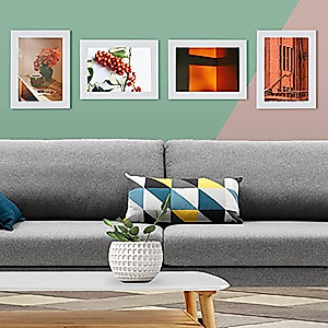 Charein 5x7 Picture Frame Set of 10, Made of solid wood for Tabletop and Wall Mounting Display, Classic Photo Frame for Home Office Wall Gallery Decor, Display for Wall Artwork, photographs, White