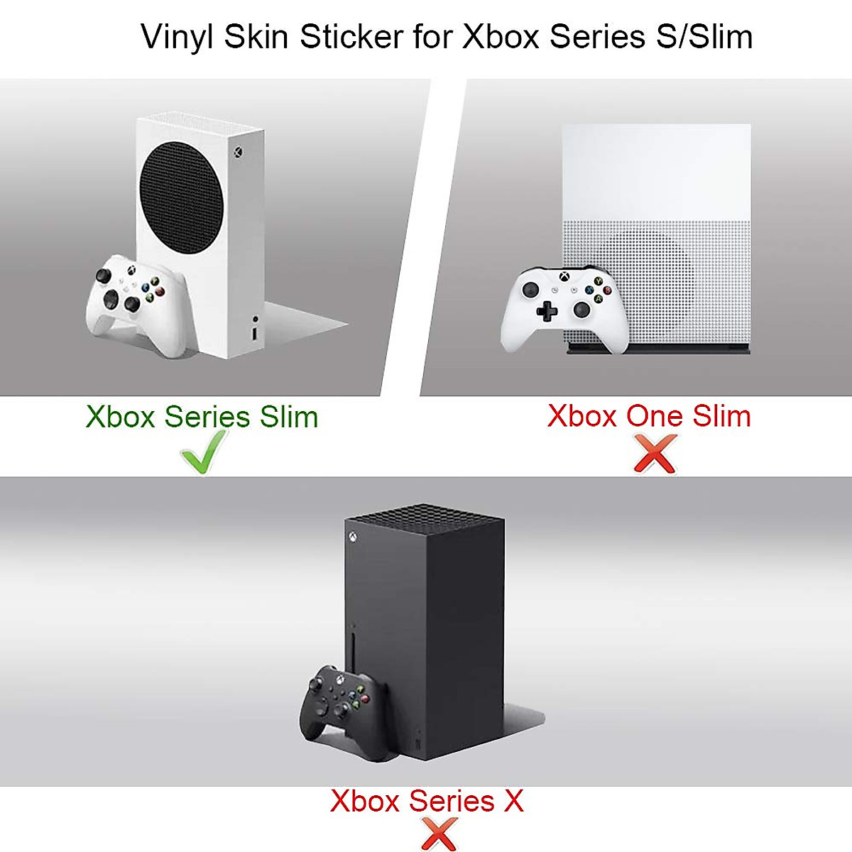 Vanknight Xbox Series S Slim Console Controllers Skin Decals Vinyl Stickers Wrap for Xbox Series S Console Alien