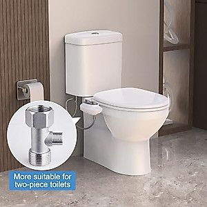 Veken Bidet Attachment for Toilet, Non-Electric Self-Cleaning Dual Nozzle (Feminine/Bidet Wash) Toilet Bidet, Fresh Cold Water Sprayer Bidets for Existing Toilets with Adjustable Pressure Control