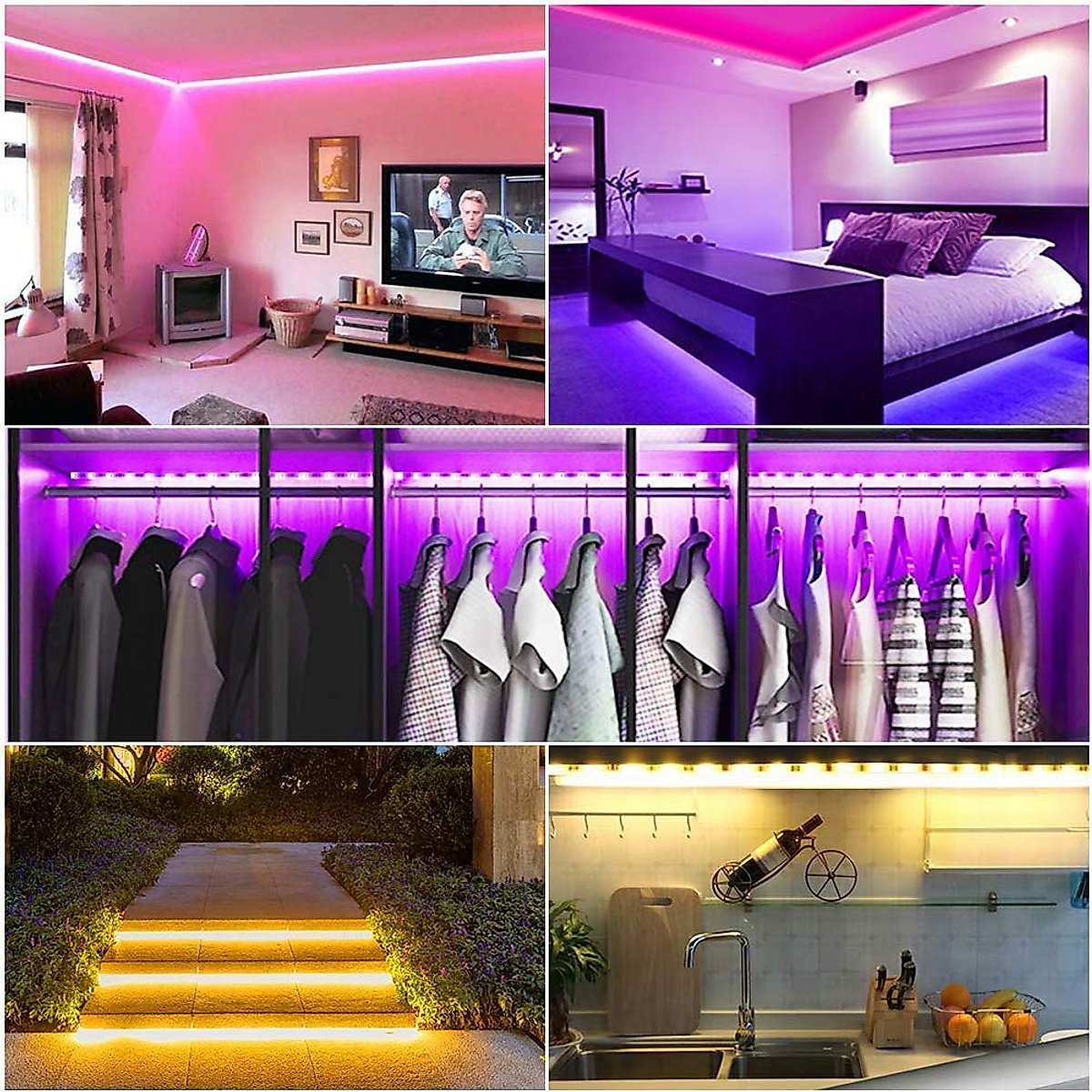 50FT Smart LED Strip Lights, Sync to Music with 40 Key Remote Controller，Lighting Strips with App Control LED Lights for Bedroom,Christmas Lights decration (Multi-Colored, 50FT)