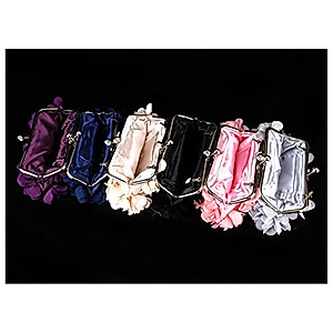 Kingluck Flower Design Satin and Silk Women Wedding Brial Clutch Bag/evening Handbags(more Colors) (pink)