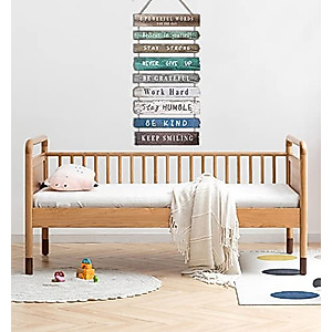 Inspirational Wall Art Decor for Office, Wooden Rustic Hanging Motivational Wall Art Decoration Sign, Inspiring Positive Quotes Wall Art for Home Living Room Bedroom Bathroom Classroom Gym 12"x24"