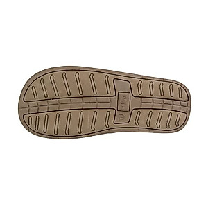 Crevo Baja II Men's Slide Sandals Memory Foam Frayed Hemp Design, Dark Brown, 9