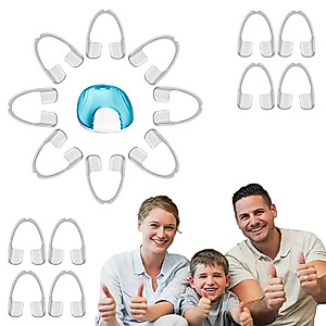 16PCS Mouth Guard for Grinding Teeth - Comfort-Fit Dental Night Guard with Portable Container Case for Clenching Teeth