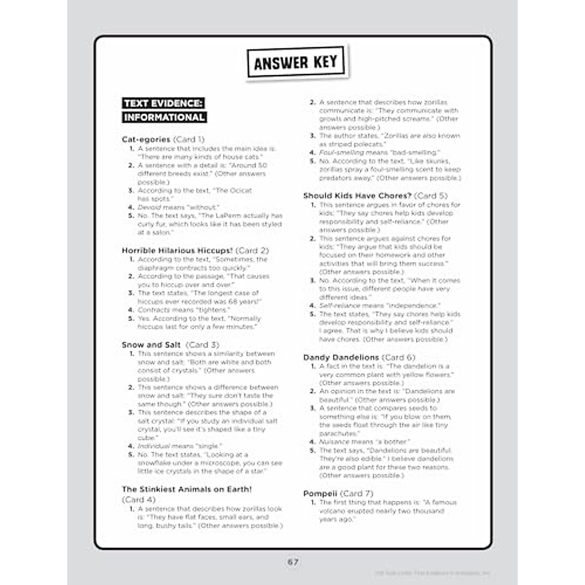 100 Task Cards: Text Evidence: Reproducible Mini-Passages With Key Questions to Boost Reading Comprehension Skills