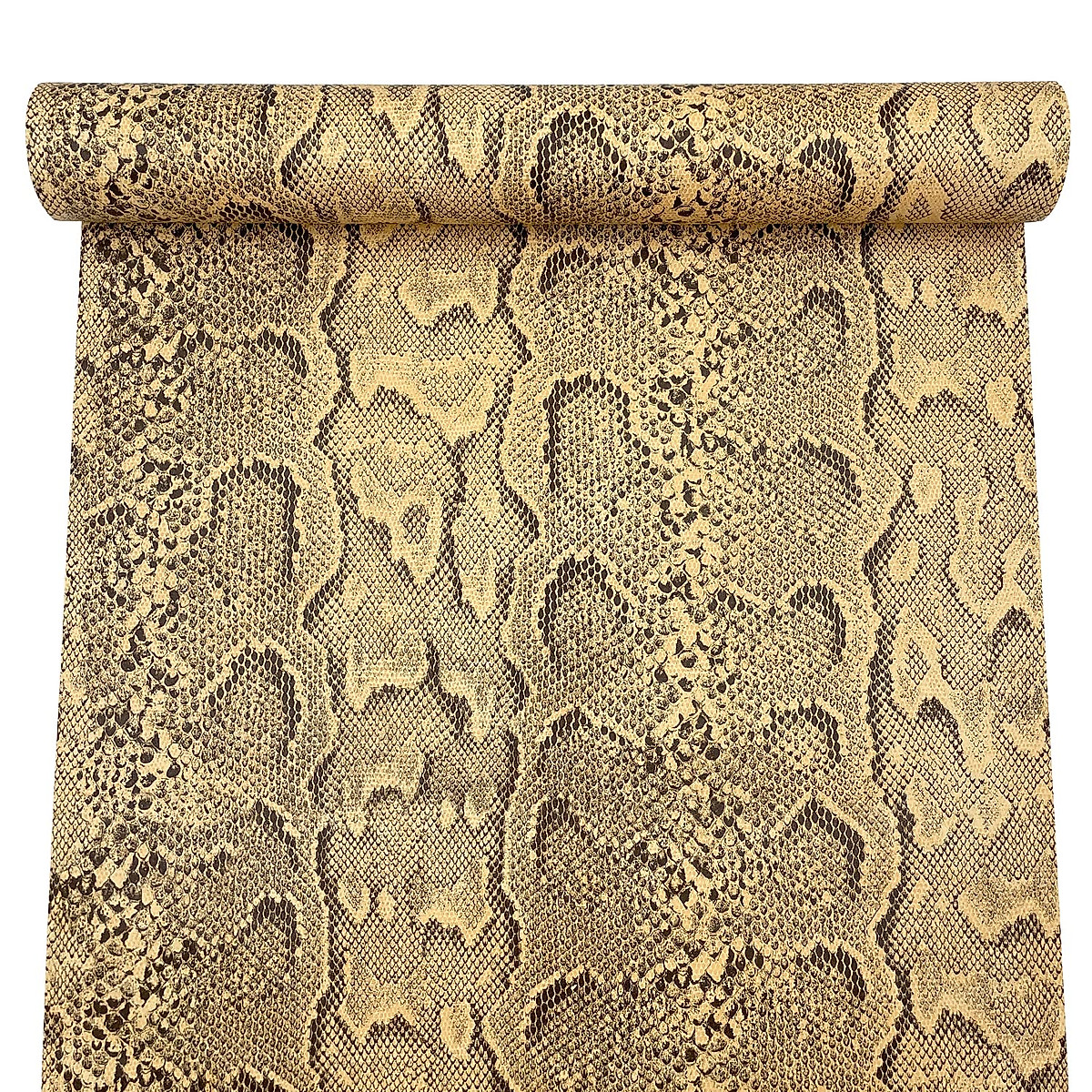 Yifely Snake Skin Print Tabletop Protect Paper Self-Adhesive Shelf Liner Makeup Cabinet Decor 17.7 Inch by 9.8 Feet