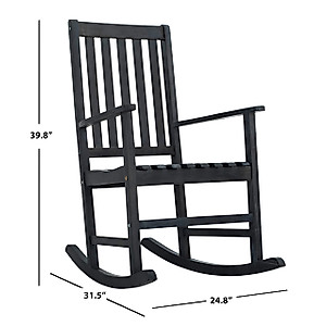 SAFAVIEH Outdoor Collection Barstow Teak Rocking Chair