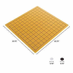 Go Board Game Set - Beginner's Two Player Strategy Game with Reversible Board and Melamine Pieces for Adults and Children