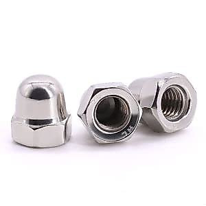 M4-0.7 (100 Pcs) Acorn Cap Nut, 304 Stainless Steel 18/8, Hex Drive, Hex Dome Head Cap Nut, DIN1587