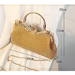 Women's Evening Clutch Purse Retro Crystal Tote Bag Wedding Party Glitter Purse Evening Handbags