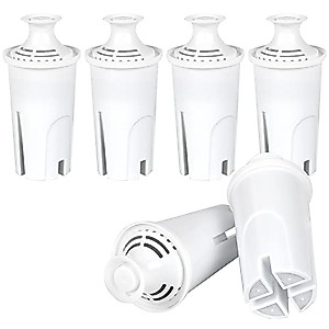 Replacement Pitcher Water Filter OB03 for Britta Pitchers and Dispensers (6 PACK) Water Pitcher Filter Compatible with Britta OB03 Classic 35557 Mavea 107007 by LUXRILIX
