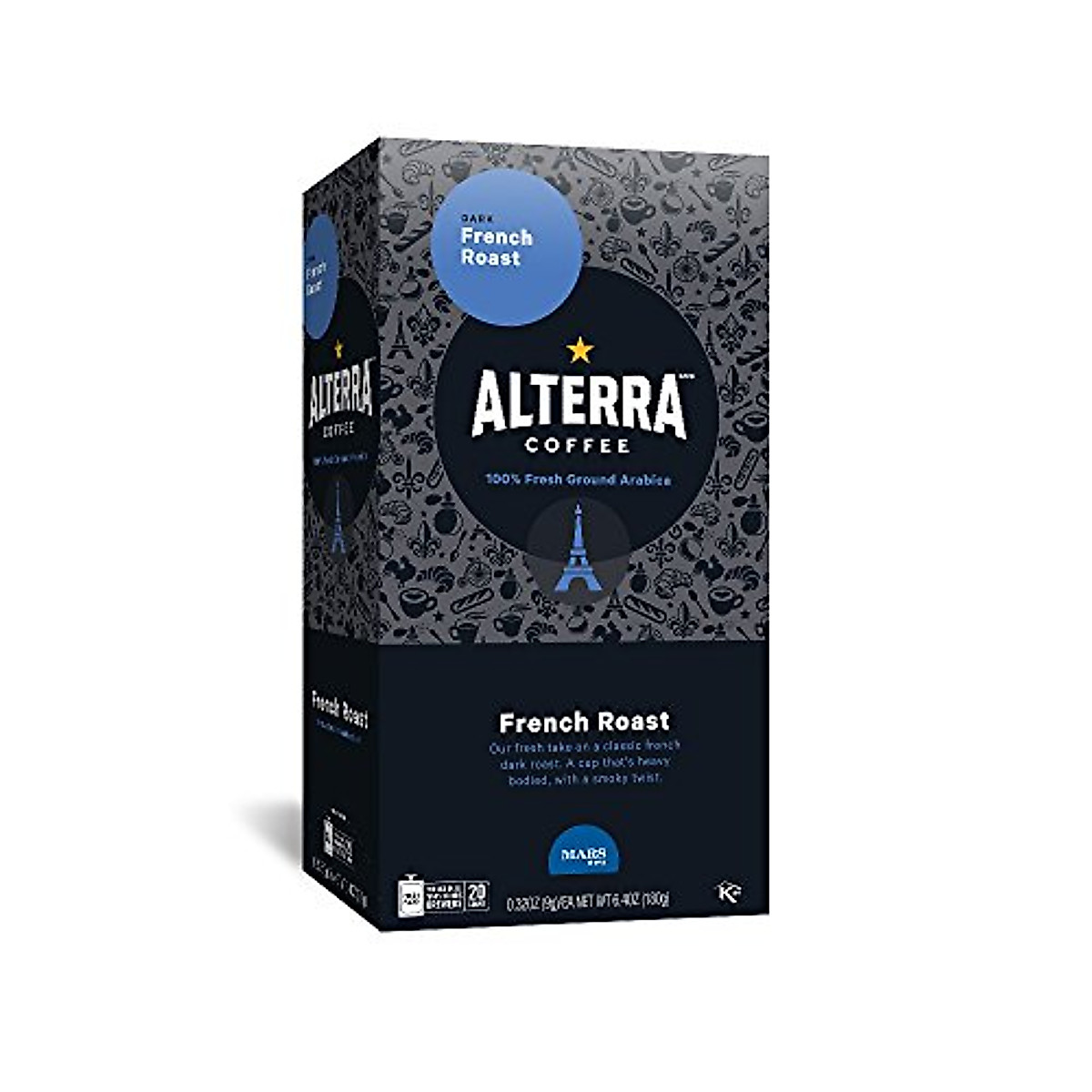 ALTERRA Coffee French Roast Single Serve Freshpacks for MARS DRINKS FLAVIA Brewer, 20 Packets