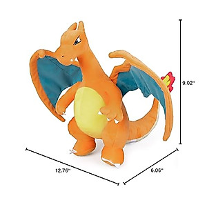 Pokémon 12" Large Charizard Plush - Officially Licensed - Charmander Evolution - Authentic Soft Stuffed Animal Toy Figure - Valentine's Day & Easter Basket Stuffer Gift for Kids, Boys, Girls - 2+