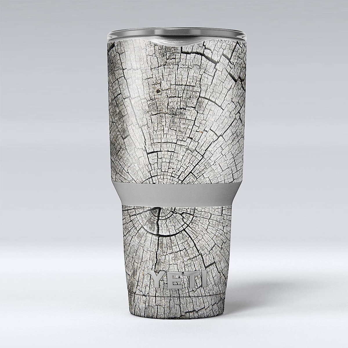 Design Skinz Aged Cracked Tree Stump Core - Skin Decal Vinyl Wrap Kit Compatible with The Yeti Rambler Cooler Tumbler Cups