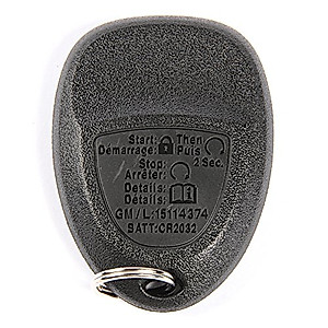 GM Genuine Parts 15114374 4 Button Keyless Entry Remote Key Fob
