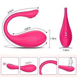 Bullet Vibrator Adult Sex Toys, Wearable Panty Vagina Stimulator Mini Egg Vibrator with APP Remote Control Vibrating Ball G Spot Clitoral Anal Toys for Couple (Pink)