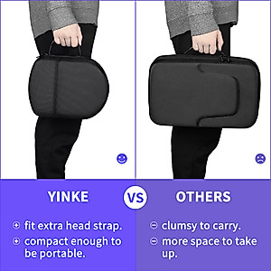Fromsky Yinke for Oculus/Meta Quest 2/Pico 4 Case, Hard Travel Carrying Case All-in-One Storage, Compatible with Elite Strap VR Headset and More Accessories (Black)