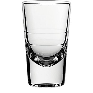 Fifth Avenue Crystal Shot Glasses | Set of 6 Shot Glasses for Liquor & Spirits, 3.8 Ounces, Clear | Bar Drinkware Gift Set for Men & Women, Wedding Favors, Groomsmen & 21st Birthday | (Lille Design)